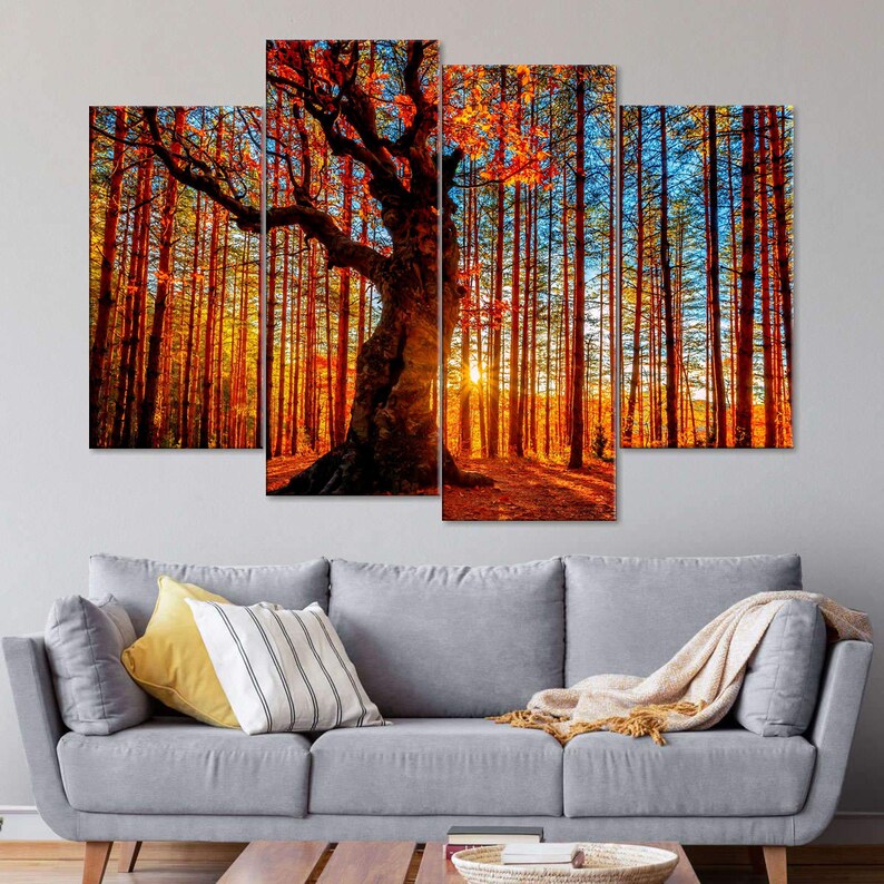 Autumn Wall Art Autumn Painting Fall Fall Leaves Wall - Etsy