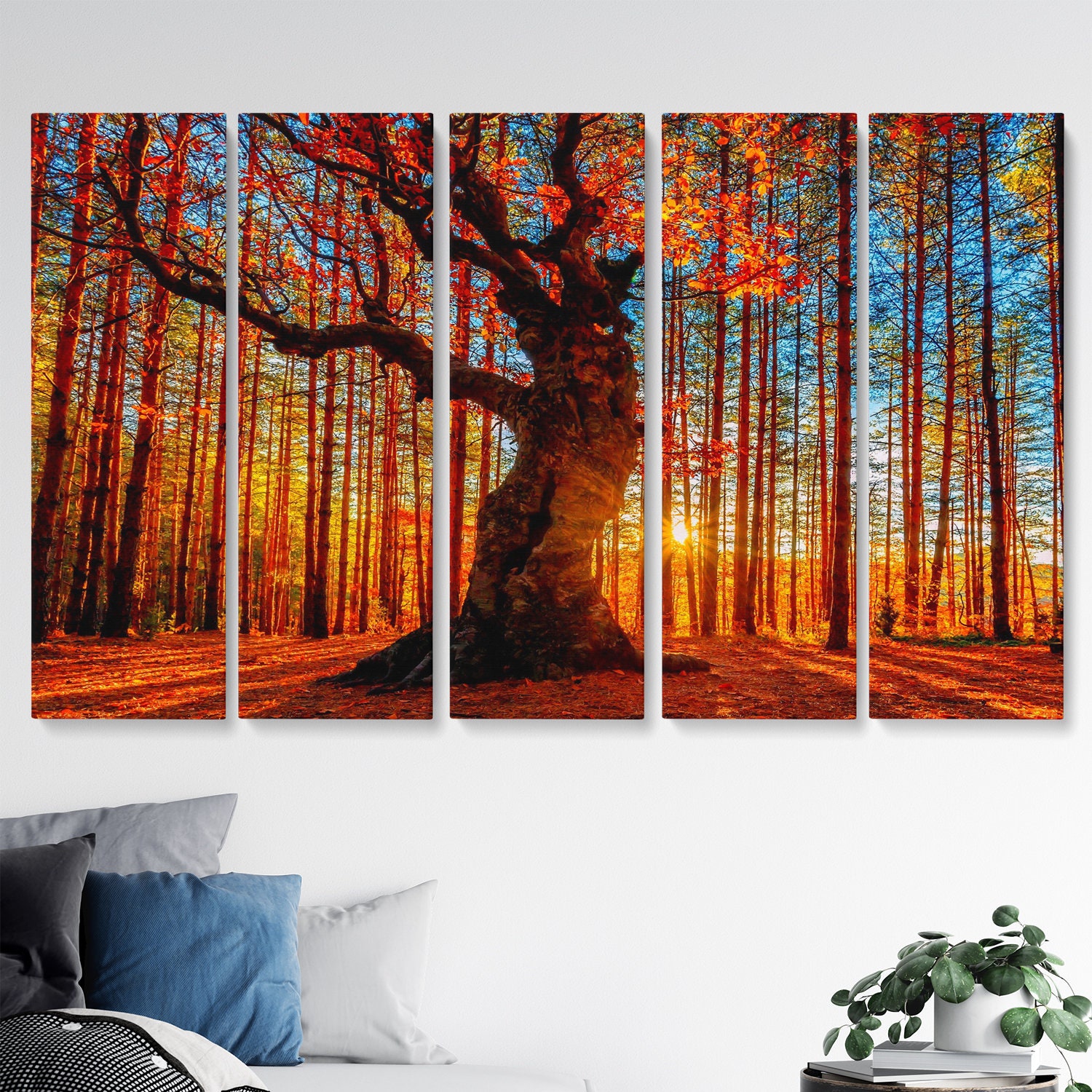 Autumn Wall Art Autumn Painting Fall Fall Leaves Wall | Etsy