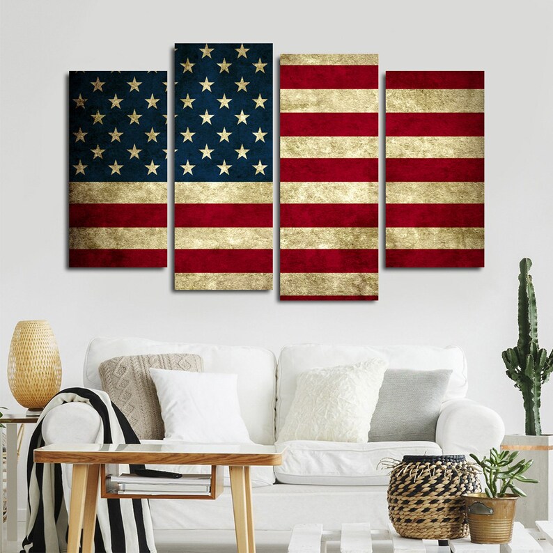 Rustic Flag American Flag Framed Art Flag Wall Panel Wall Art | Etsy
