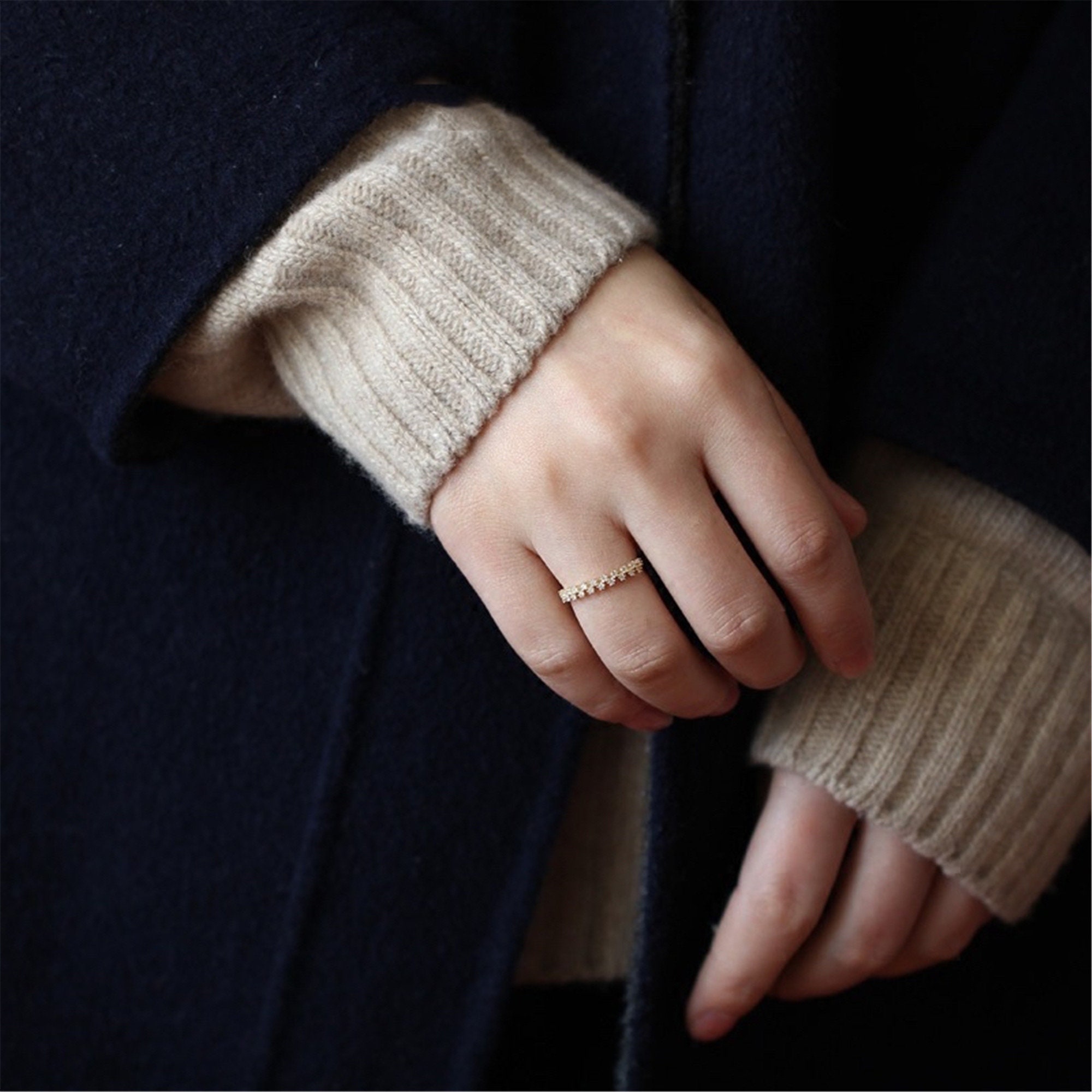 Simple Dainty Ring Cubic Zirconia Ring Gold Minimalist Ring - Etsy