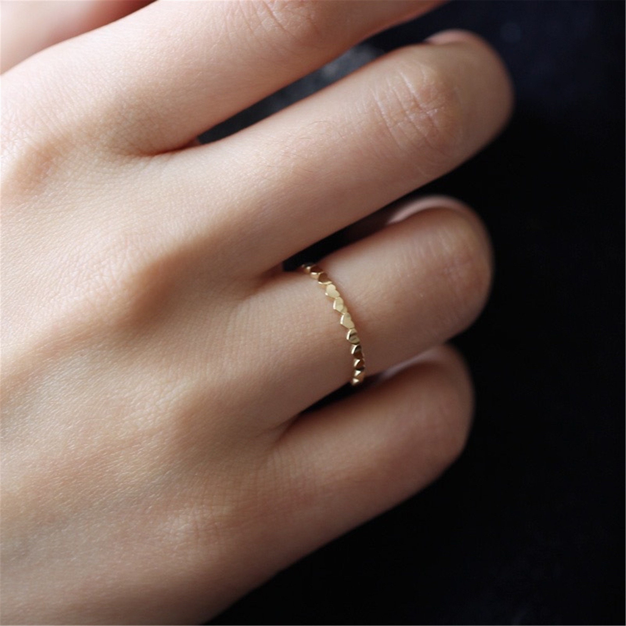 Dainty Ring Gold Minimalist Ring Stacking Ring Simple Ring - Etsy