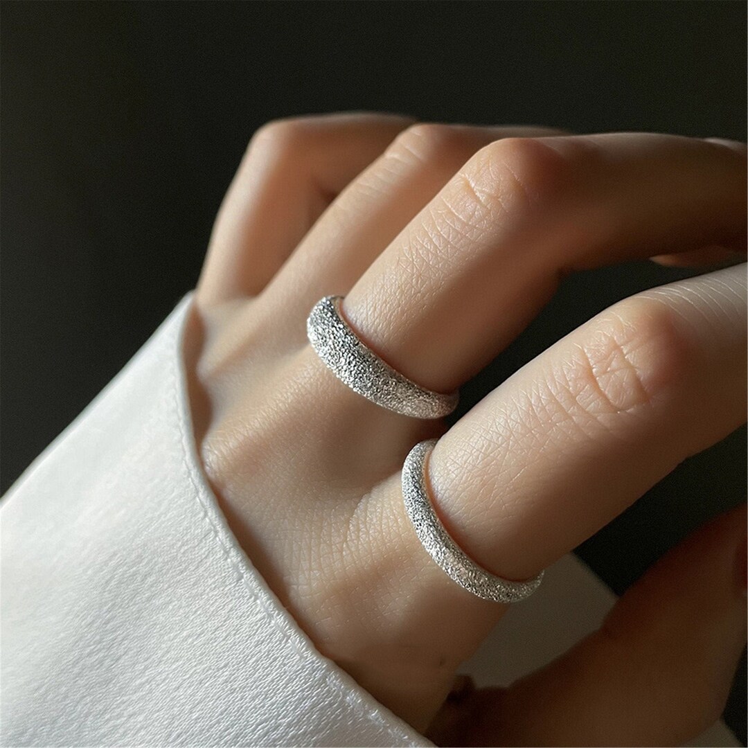 925 Sterling Silver Ring Hammered Silver Ring Open Ring - Etsy