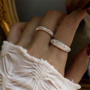 925 Sterling Silver Ring Hammered Silver Ring Open Ring - Etsy