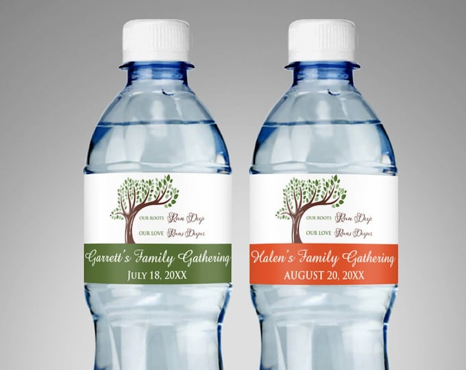 LABELS Only Printed Personalized Water Bottle Our Roots Run Deep Labels ...