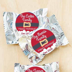 Personalized Santa Belt York Peppermint Pattie Favors - Set of 40 - Etsy