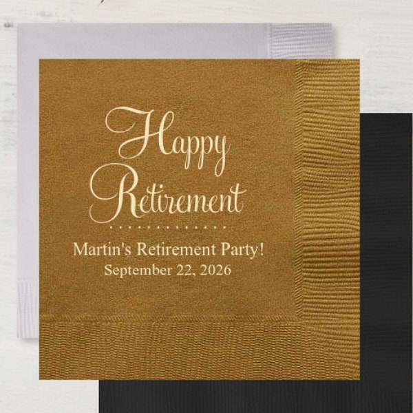 Retirement Napkins - Etsy