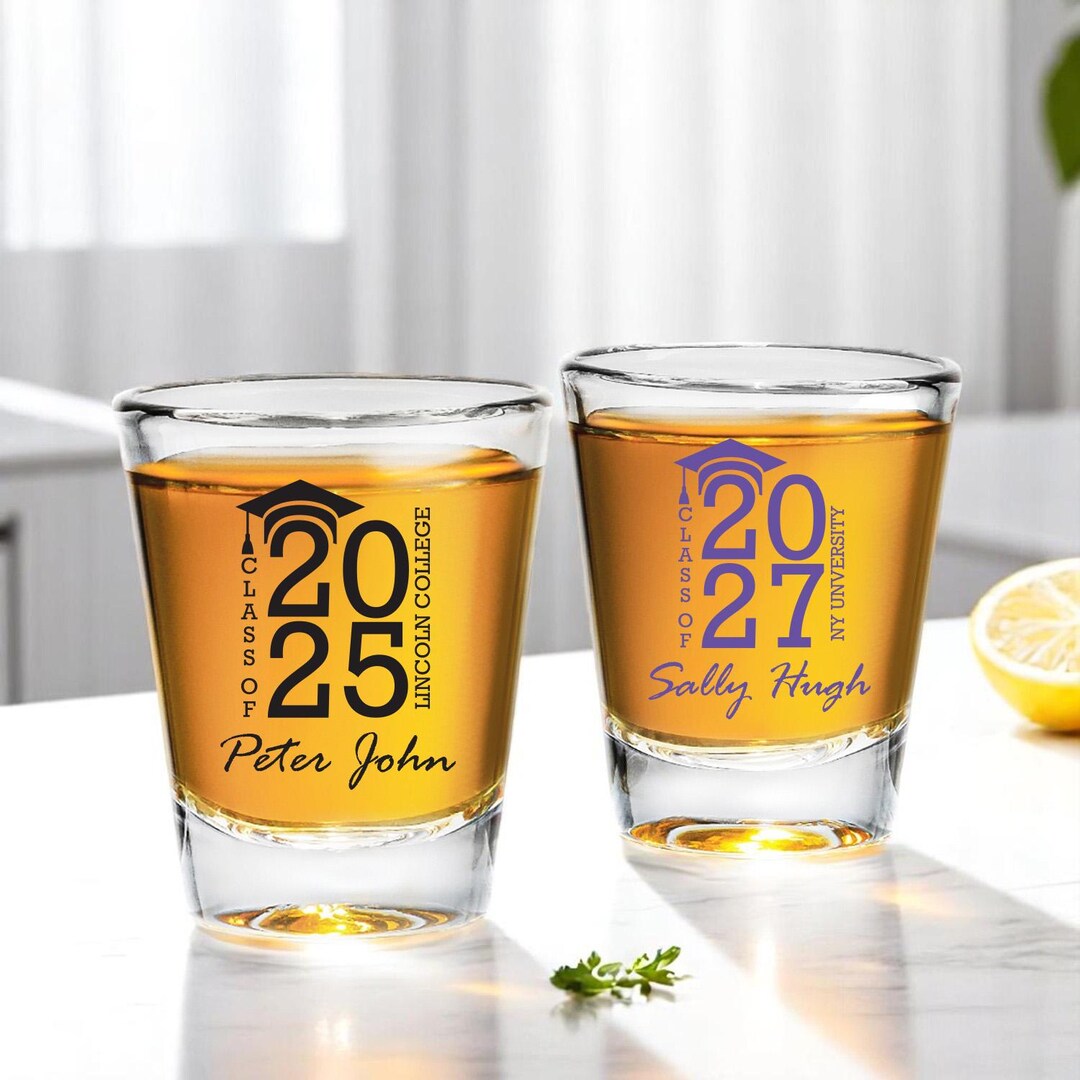Personalized Graduation Shot Glass Favors - Class of 2026, Set of 24 - Etsy