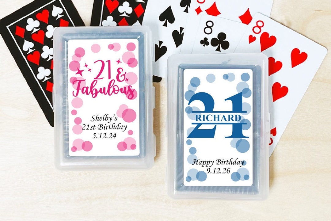 Set of 12 Birthday Style Custom 21st Birthday Party Favors, 21st Twenty ...