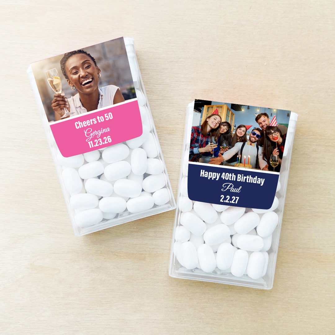 Set of 12 Photo Celebration Personalized Tic Tac Candy Favors With ...