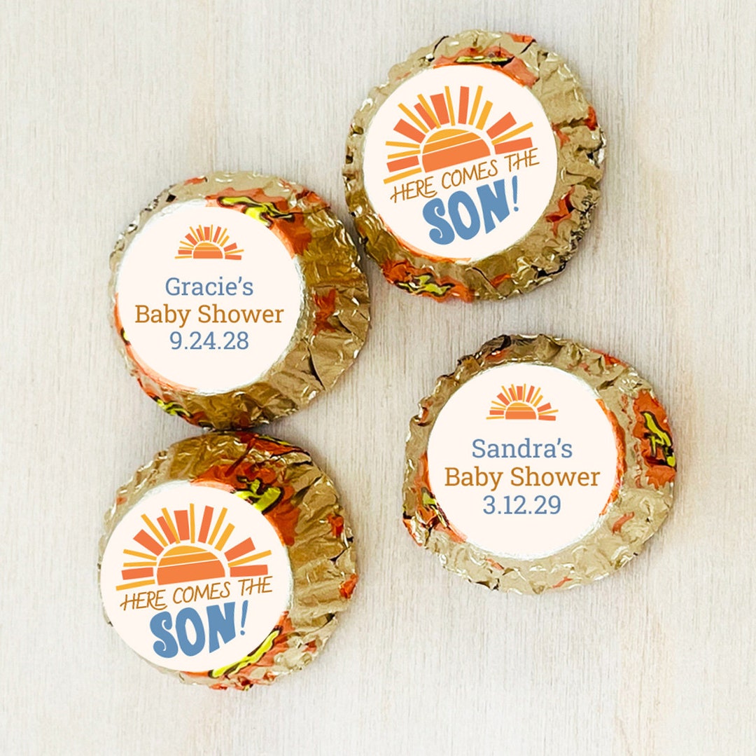Set of 100 Personalized Here Comes the Son Labels for Reese, 0.80 ...
