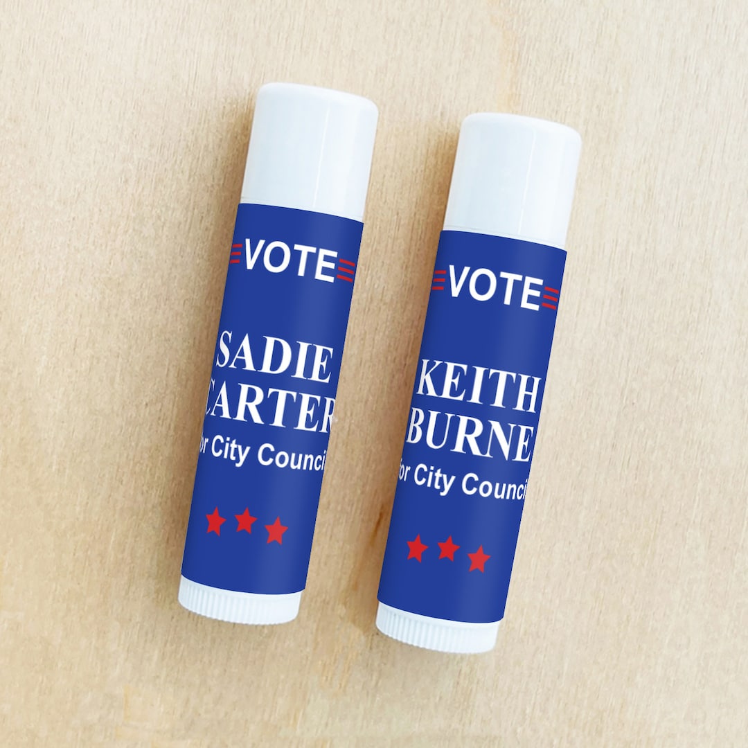 Campaign Election Favors, Set of 12 Stars Political Personalized Tube ...