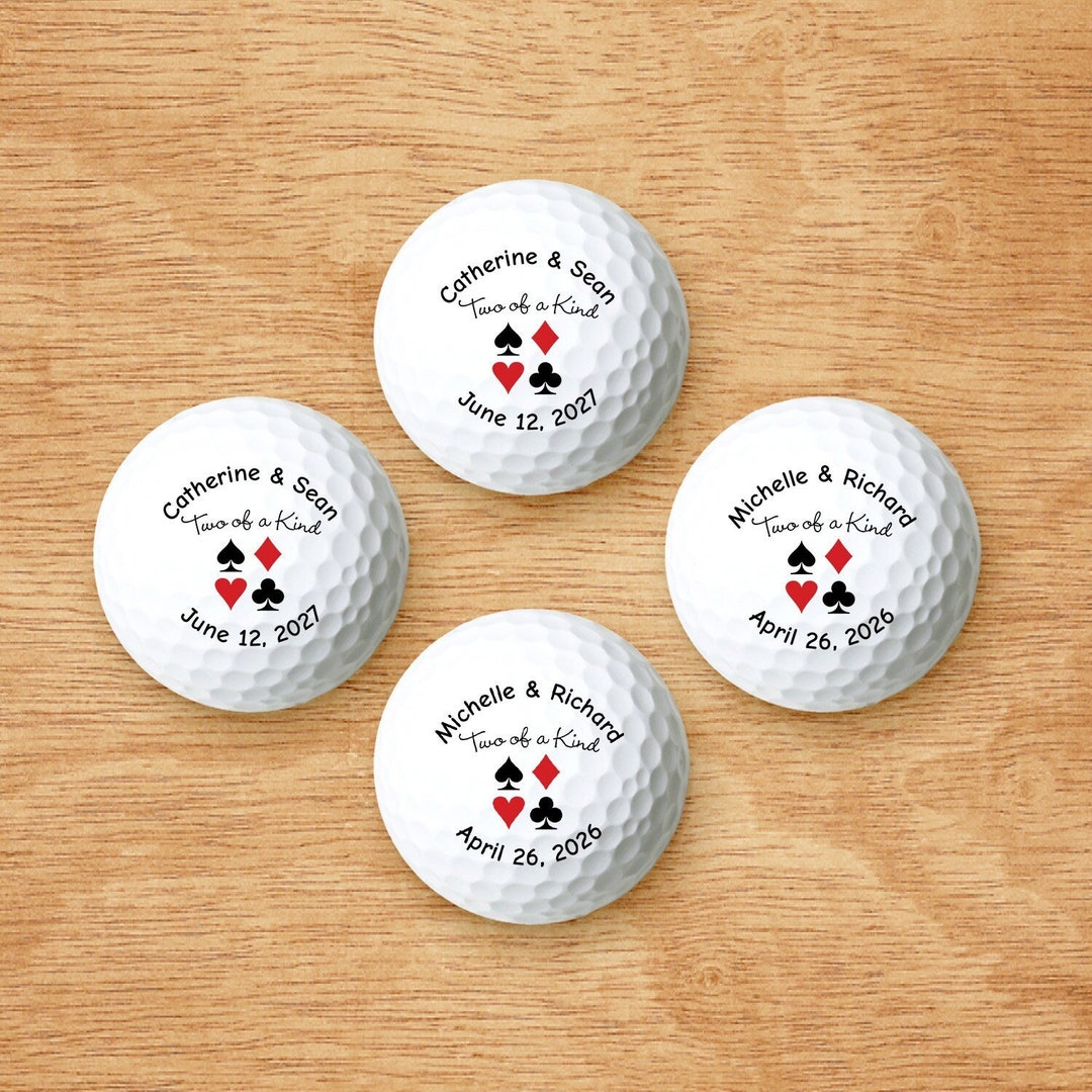 Set of 24 Two of a Kind Wedding Personalized Golf Balls Favors, Golf ...