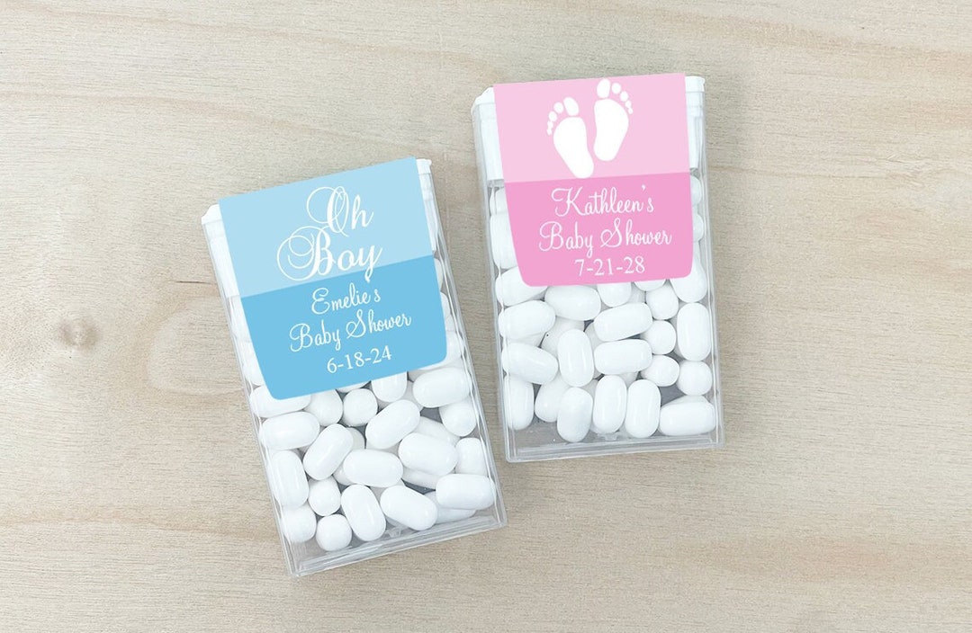 Set of 12 Baby Shower Style Personalized Tic Tac Candy Favors With ...