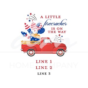 Set of 12 Personalized Firecracker is on the Way Clear Bag With Labels ...