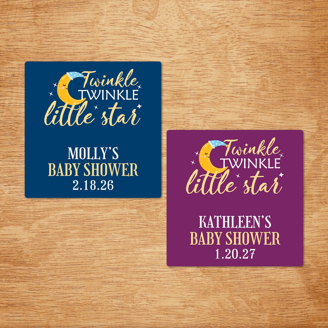 Set of 24 Twinkle Twinkle Little Star Baby Shower Personalized Favor ...