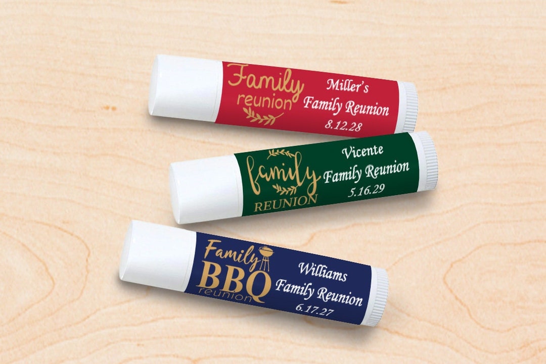 Personalized Lip Balm Favors: Family Reunion Set of 12 - Etsy