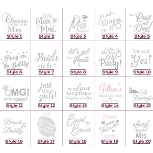 Set of 24 Bridal Shower Personalized Round Labels, Bridal Shower Favors ...