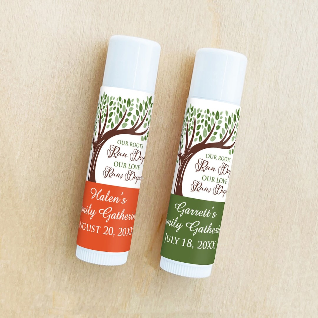 Personalized Lip Balm Favors: Family Reunion, Set of 12 - Etsy