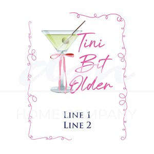 Set of 10 A Tini Bit Older Personalized Clear Acrylic Square Favor ...