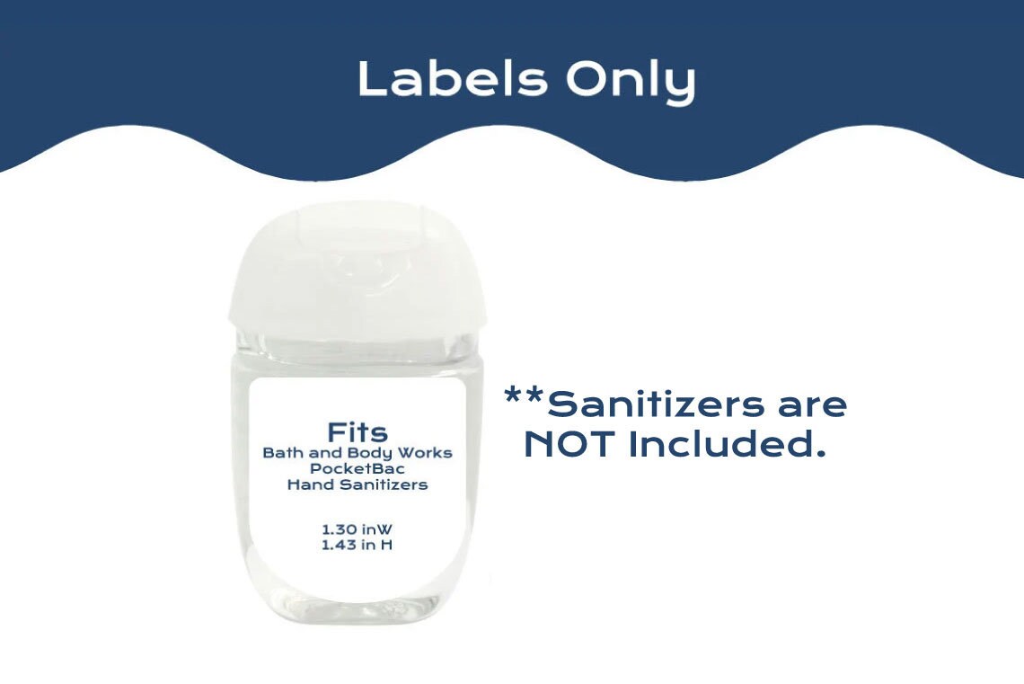 Set of 18 Birthday 50 and Fabulous Personalized Sanitizer Favor Labels ...