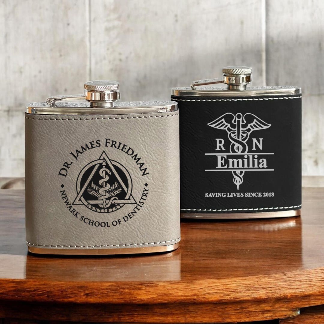 Nurse Doctor Dentist Vet Personalized Engraved Flask, Fathers Day, Hip ...