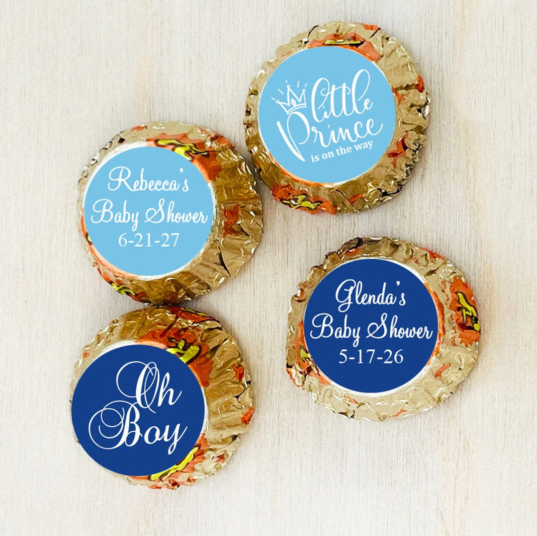 Personalized Baby Shower Boy Labels: 0.8" Reese's Stickers (set of 100 ...