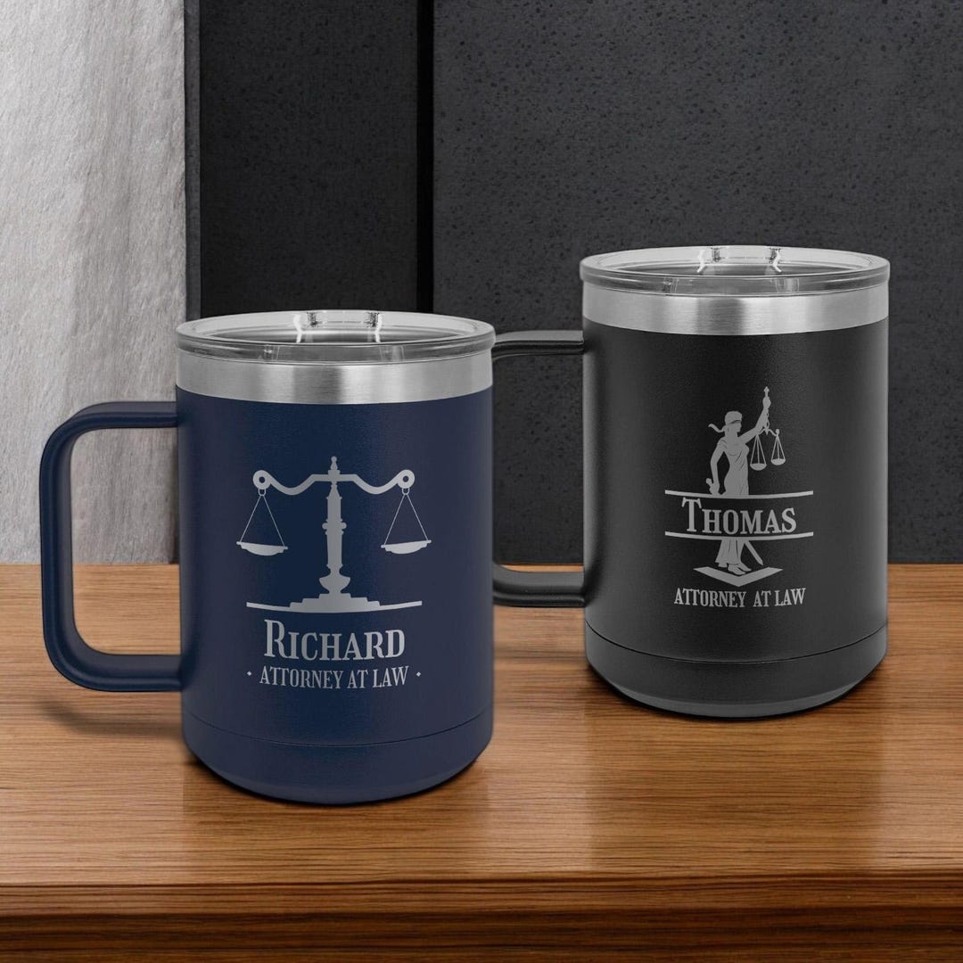 Lawyer Personalized Engraved 15 Oz Vacuum Insulated Travel Mug, Coffee ...