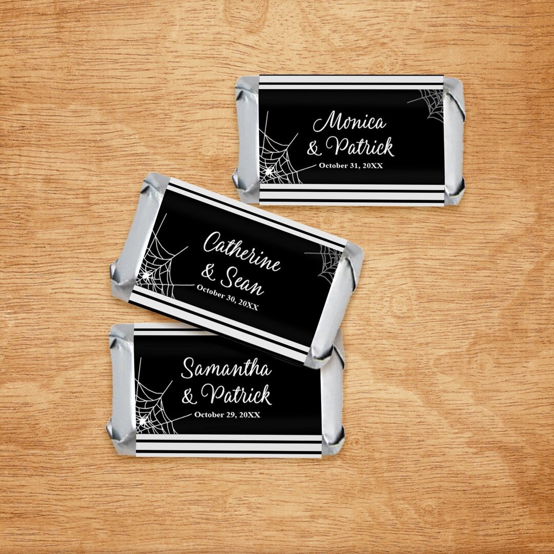30 Halloween Cobweb Hershey's Miniatures: Personalized Edible Favors - Etsy