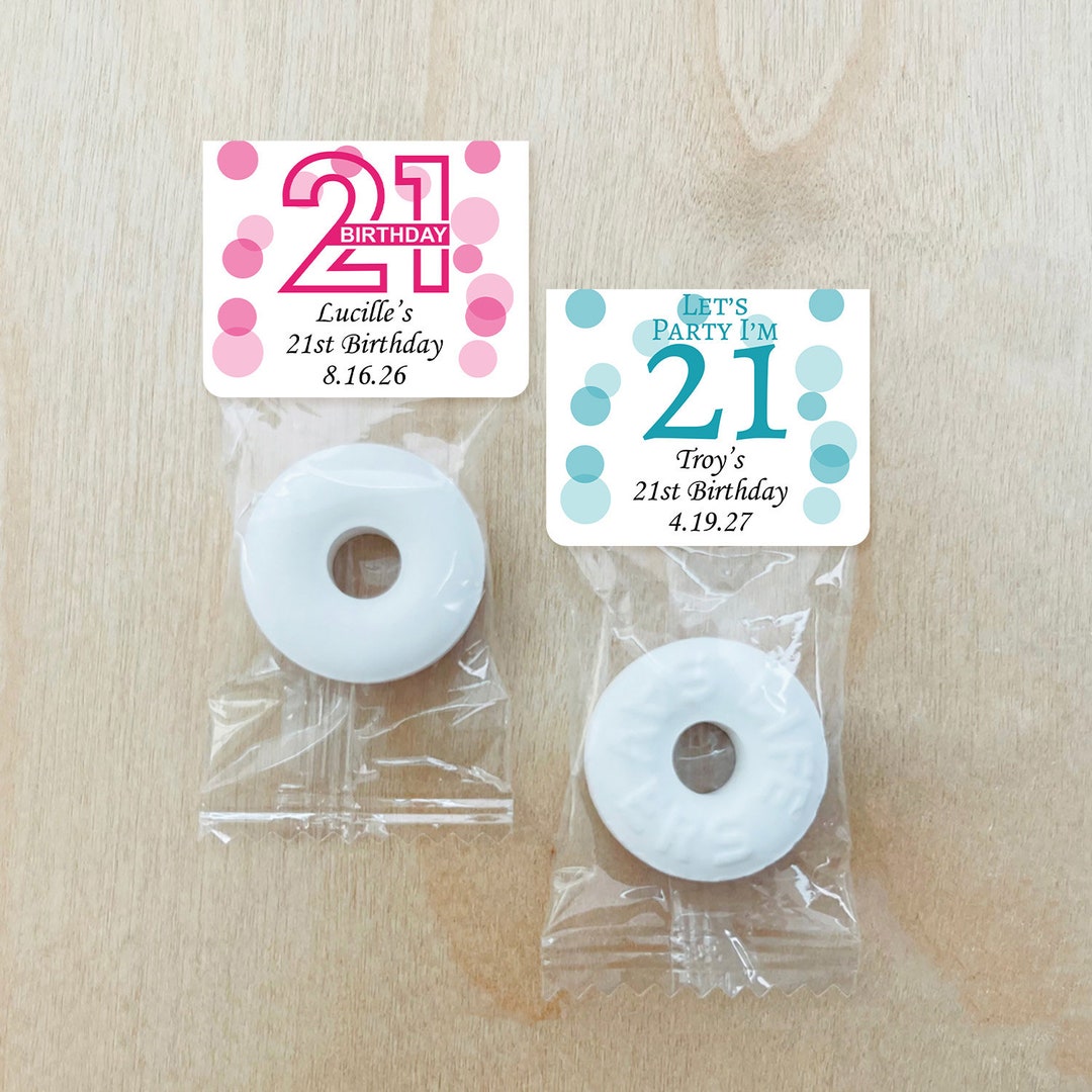 Set of 25 Birthday Party Favors, 21st Birthday Party Favors ...