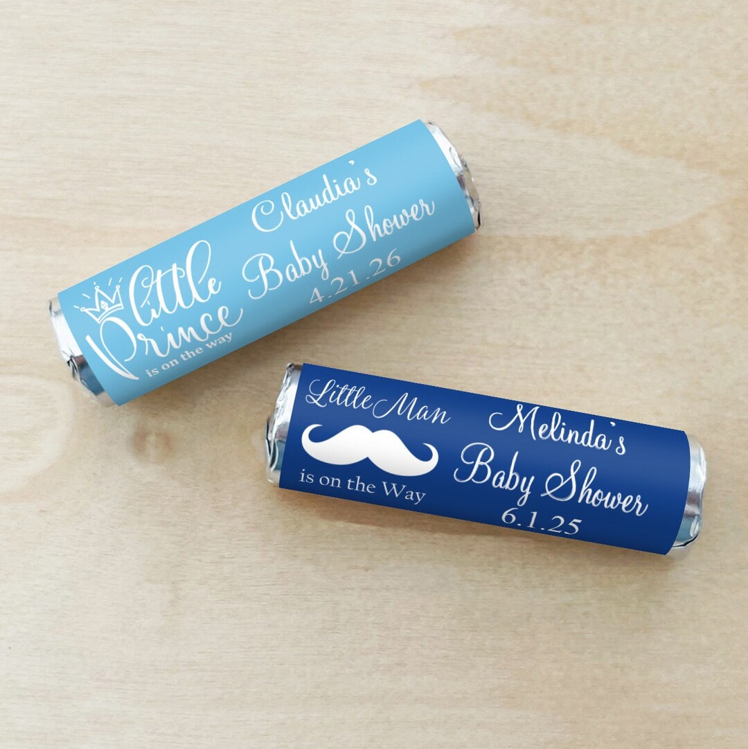 Personalized Baby Shower Boy Peppermint Favors - Set of 12 - Etsy
