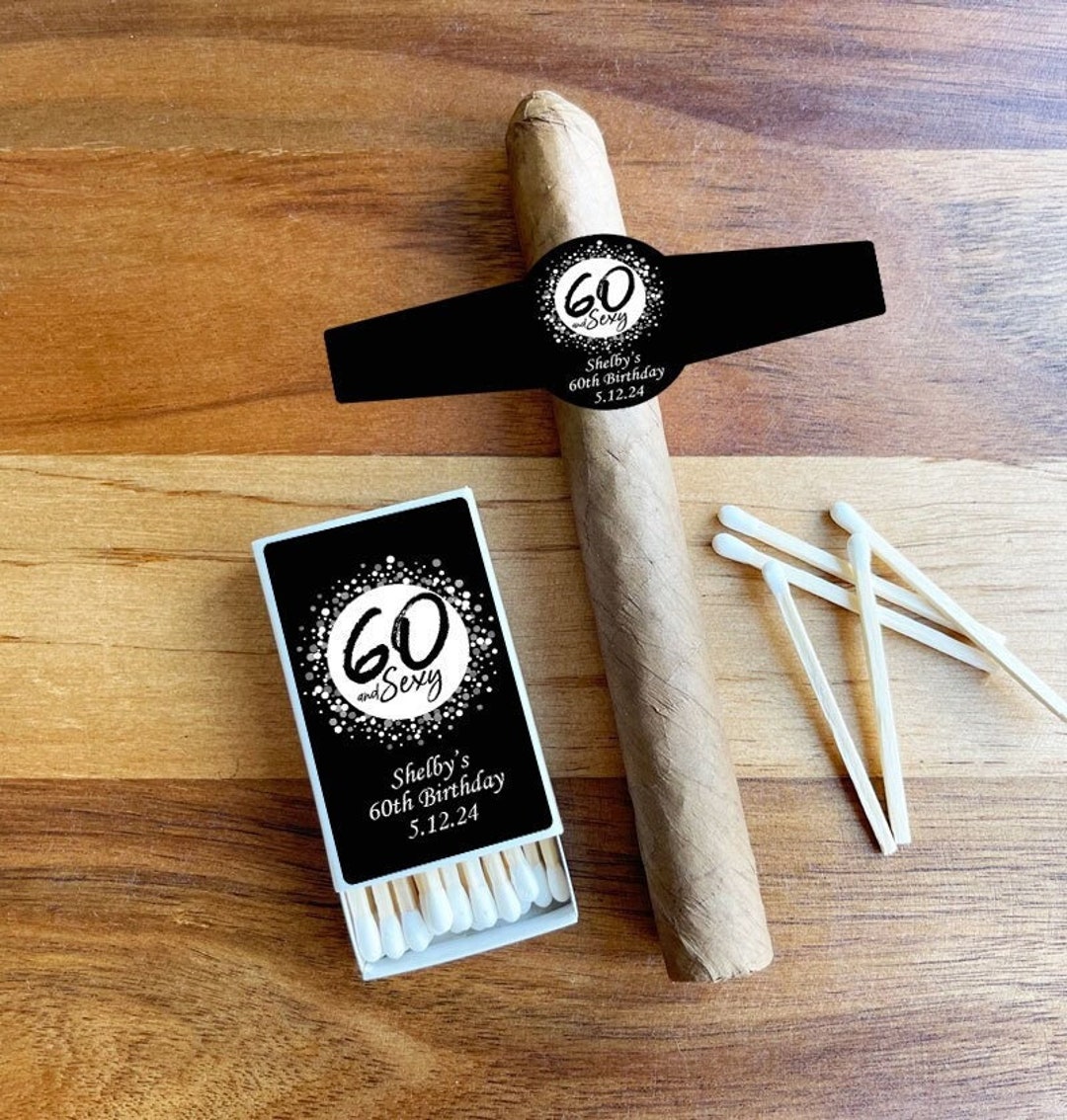 Birthday Party Favors, Set of 20, 60th Birthday Party Cigar Bands ...