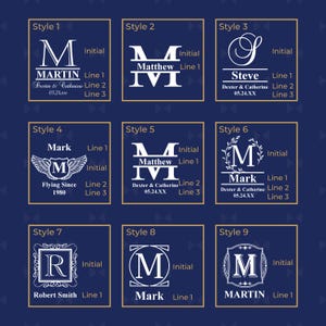 Monogram Personalized Engraved Leather Bi-fold Wallets, Personalized ...
