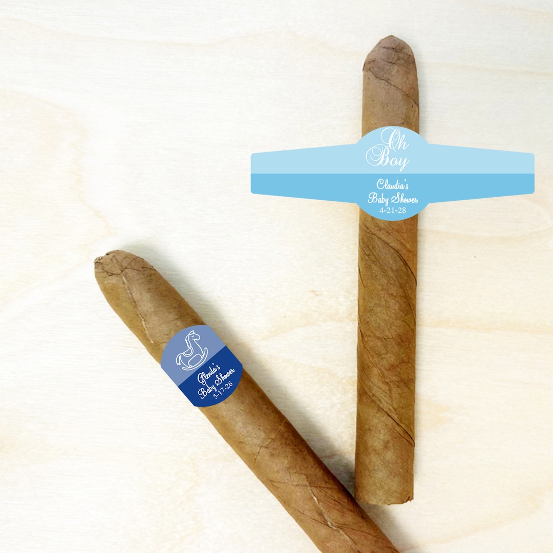 Set of 20 Baby Shower Boy Designs Personalized Custom Cigar Bands, Baby ...