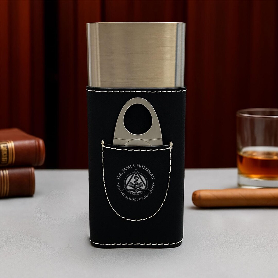 Nurse Doctor Dentist Vet Personalized Leather Cigar Travel Case With ...