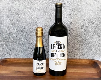 Retirement Wine Label | Etsy