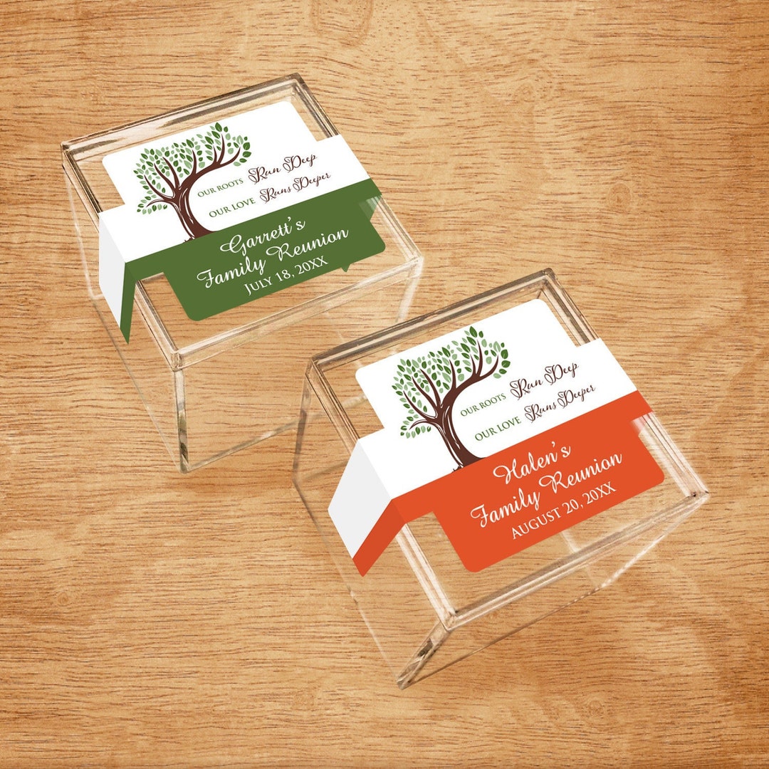 Set of 10 Our Roots Run Deep Our Love Runs Deeper Personalized Clear ...