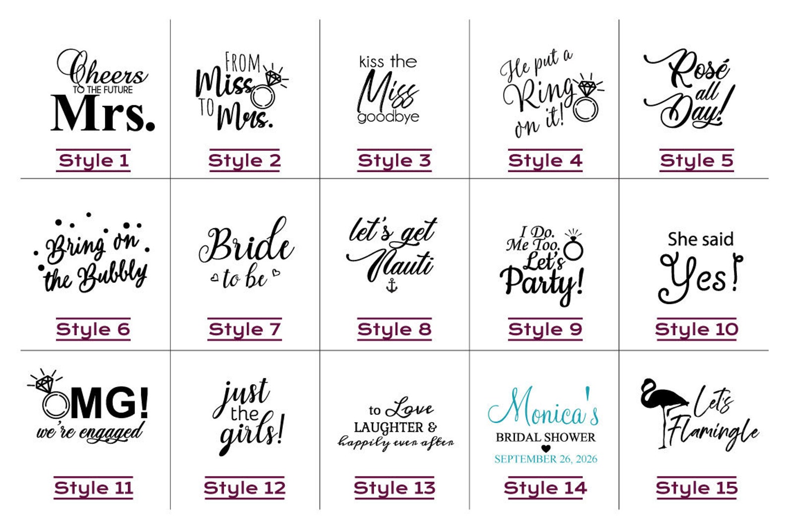 Set Of 24 Bridal Shower Personalized Golf Balls Favors Dm2 Etsy