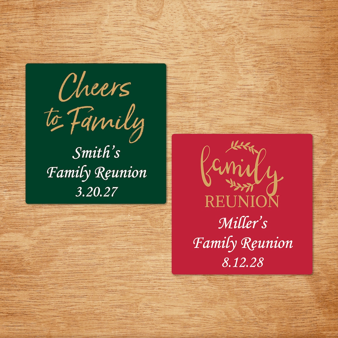 Set of 24 Family Reunion Favors, Family Personalized Favor Labels ...