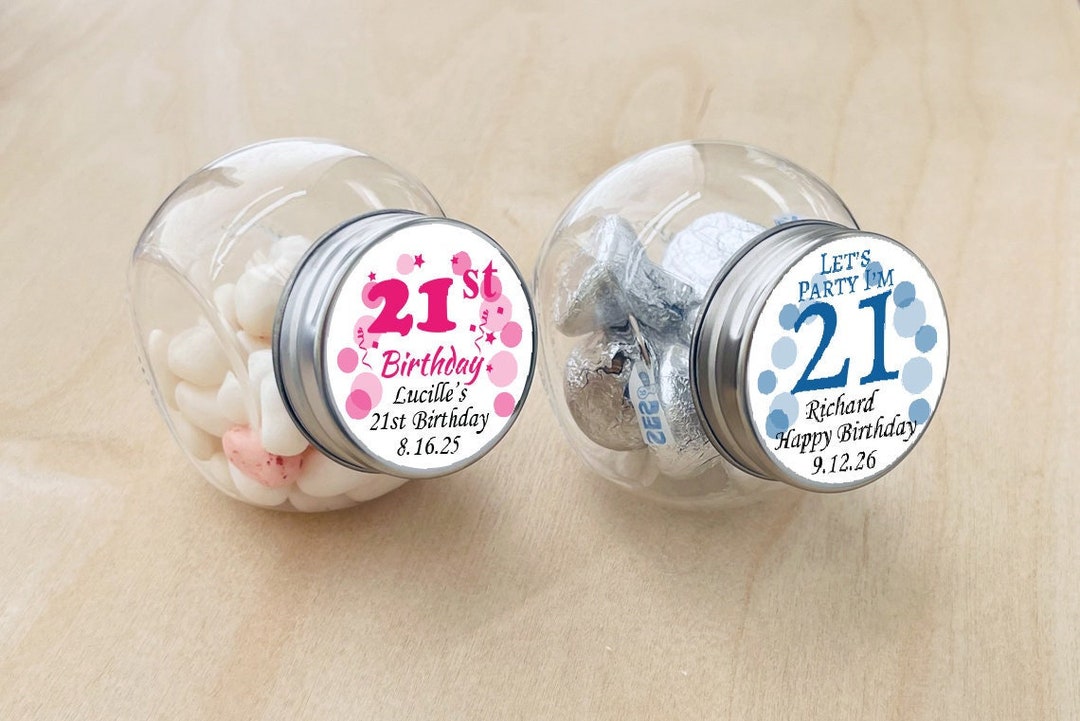 Set of 12 Birthday Party Favors, 21st Birthday Party Favors ...