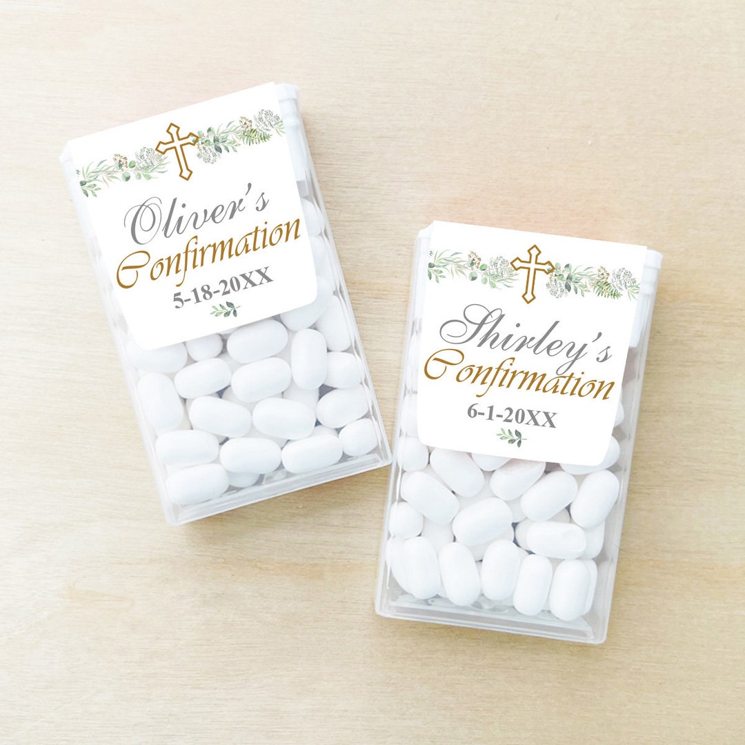 Set of 12 Confirmation Flowers Personalized Tic Tac, Confirmation ...