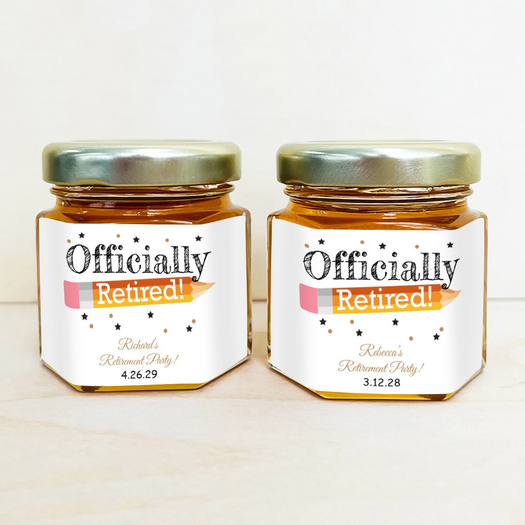 Set of 12 Officially Retired Personalized Mini Honey Jar Favors or ...