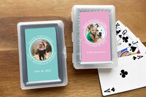 Set of 12 Photo Custom Personalized Playing Cards With | Etsy