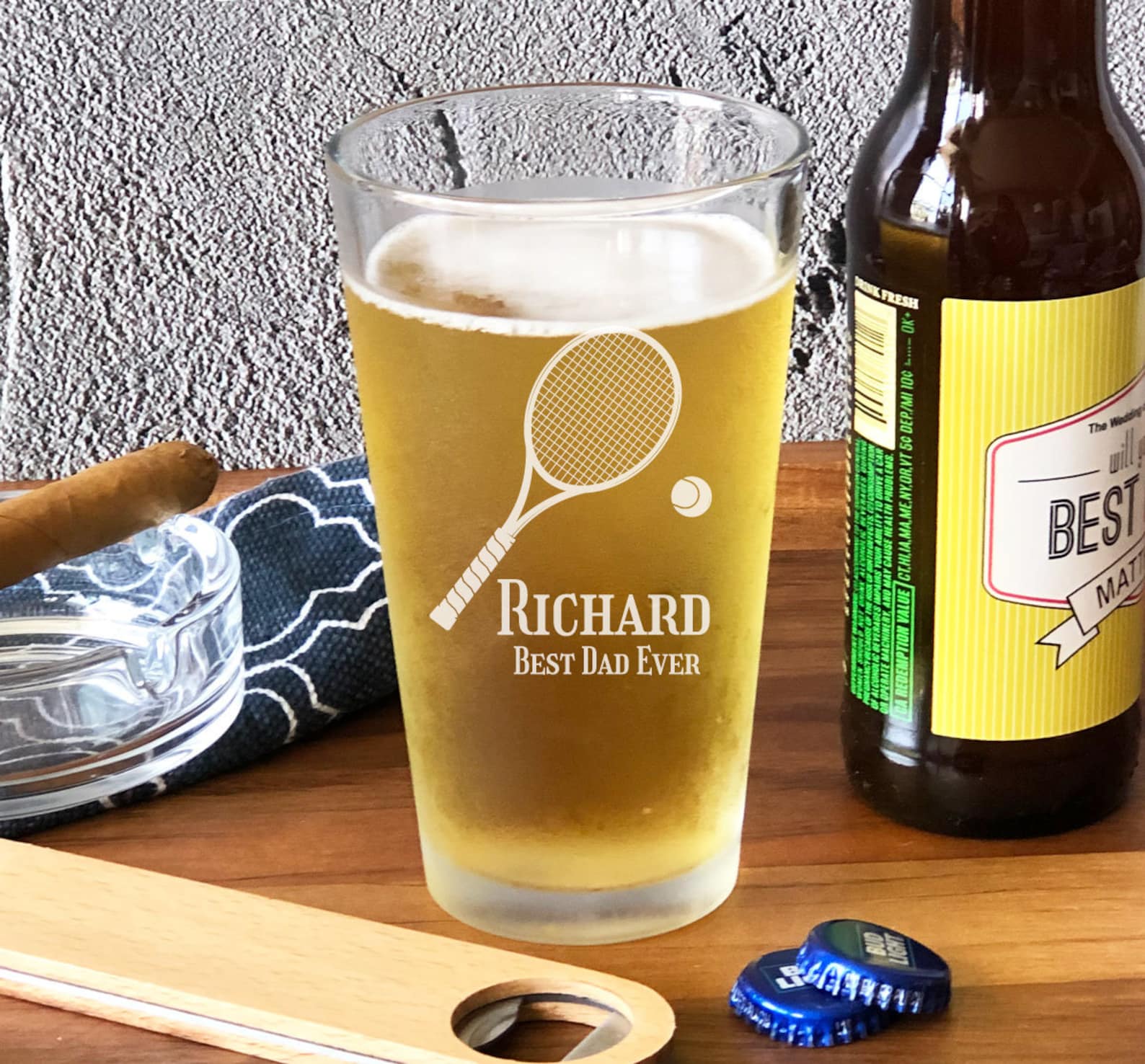 Tennis Lover Personalized Pint Beer Glass Beer Glass - Etsy