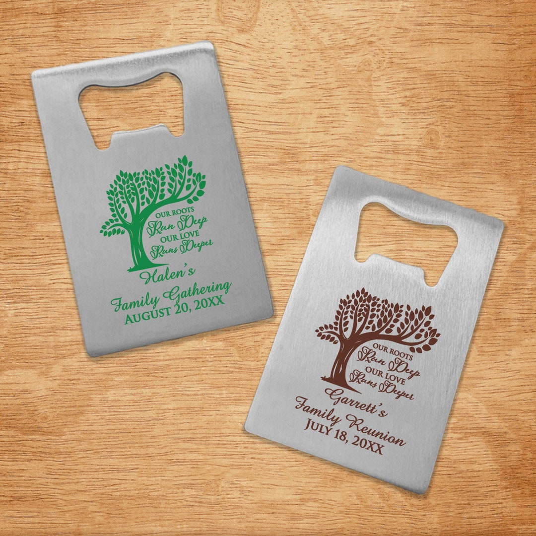 Family Reunion Favors, Set of 24 Personalized Our Roots Our Love Credit ...