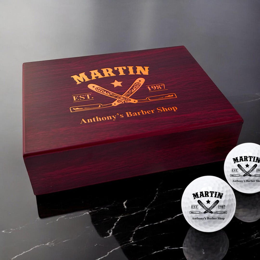 Barber Personalized Golf Ball Gift Set, Gifts Ideas for Barbers, Custom ...