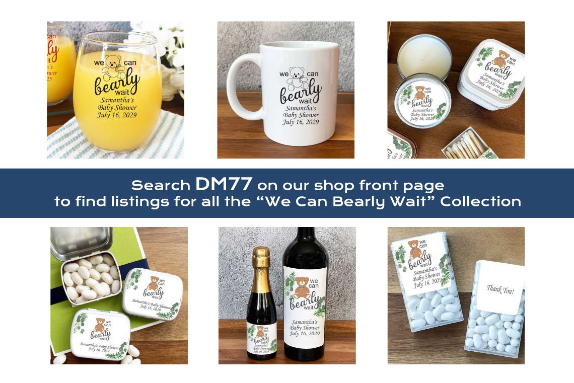 Set of 24 We Can Bearly Wait Personalized Baby Shower Favors - Etsy