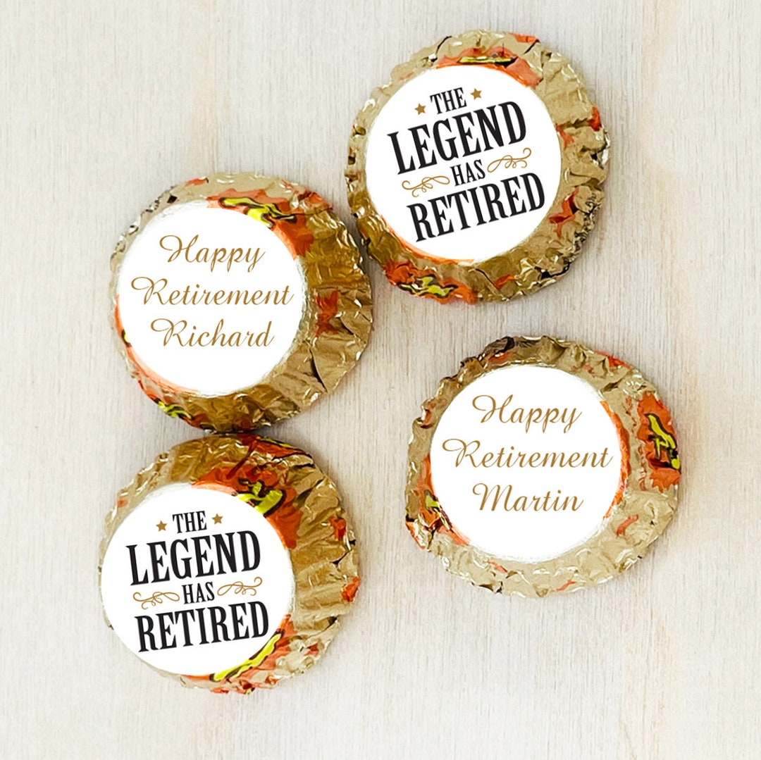 Set of 100 the Legend Has Retired Personalized Reese Labels Only ...