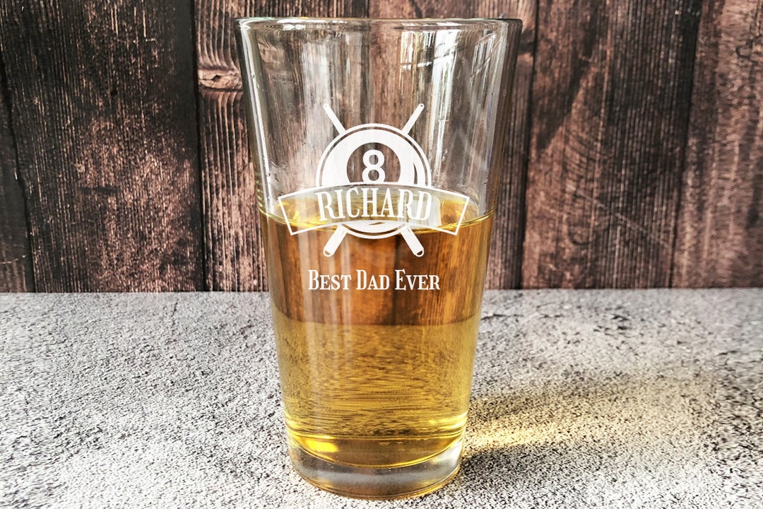 Billiards Pool Lover Personalized Pint Beer Glass, Beer Glass, Special ...