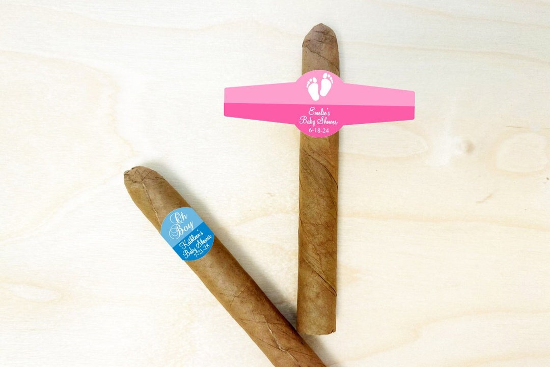 Set of 20 Baby Shower Favors, Custom Cigar Bands Baby Shower Favors ...