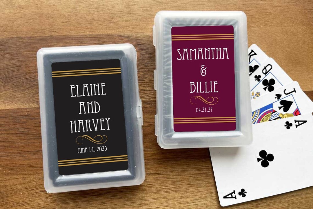 Custom Playing Cards Decks Personalized Art Deco Favors, Art Deco ...